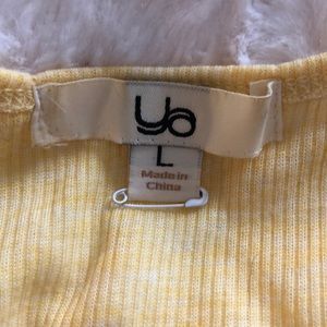 Ya Los Angeles | Tops | Embellished Yellow Ribbed Tank Top | Poshmark